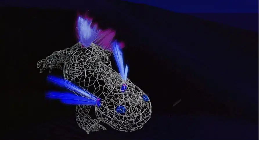 Axolotl : A Spirit Guide, une sculpture de 6 mètres connectée.